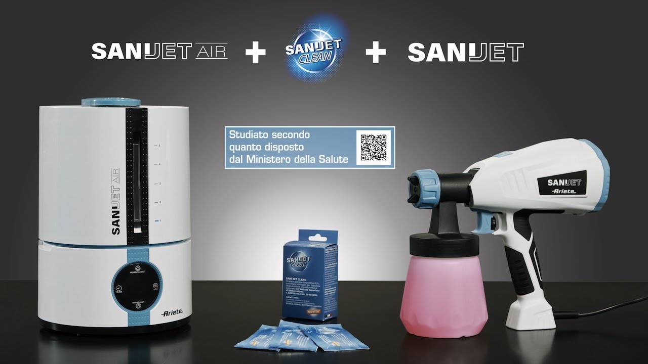 Sanijet Air - Ariete 2836 - Ultrasound Sanitizing Atomizer - YouTube