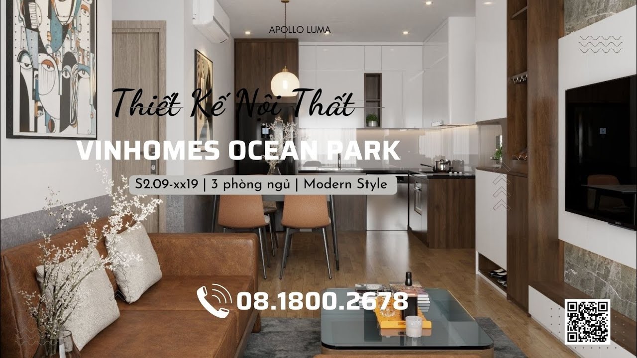 Thiết kế nội thất căn hộ 3PN tòa S2.09 Vinhomes Ocean Park - YouTube