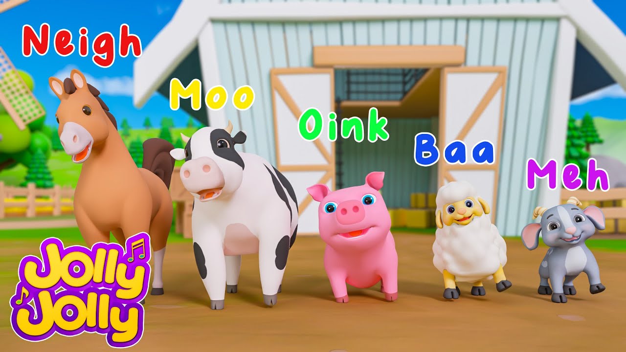 The animals on the farm, Three little kittens + More | Farm Animals ...