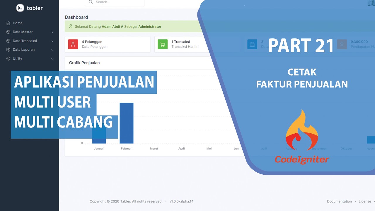 Aplikasi Penjualan Dengan Codeigniter - Part 21 - Cetak Faktur ...