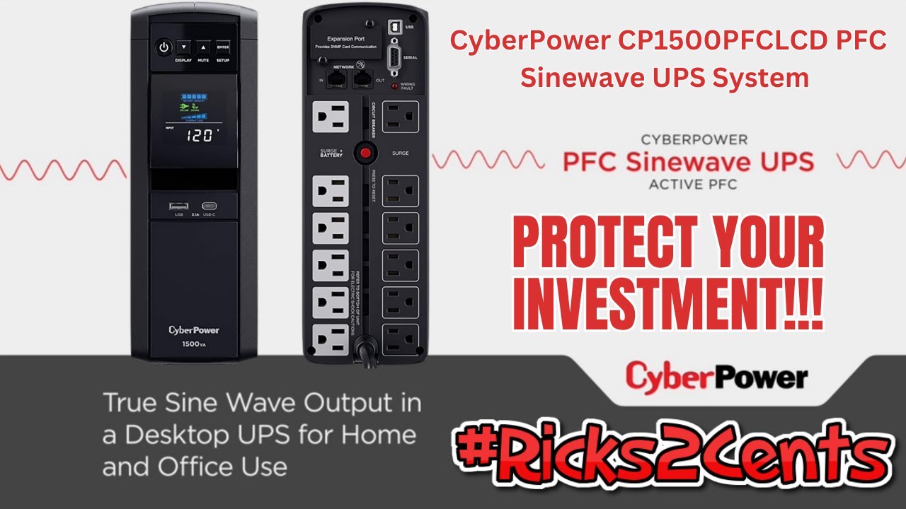 CyberPower CP1500PFCLCD PFC Sinewave UPS System | Protect Your ...