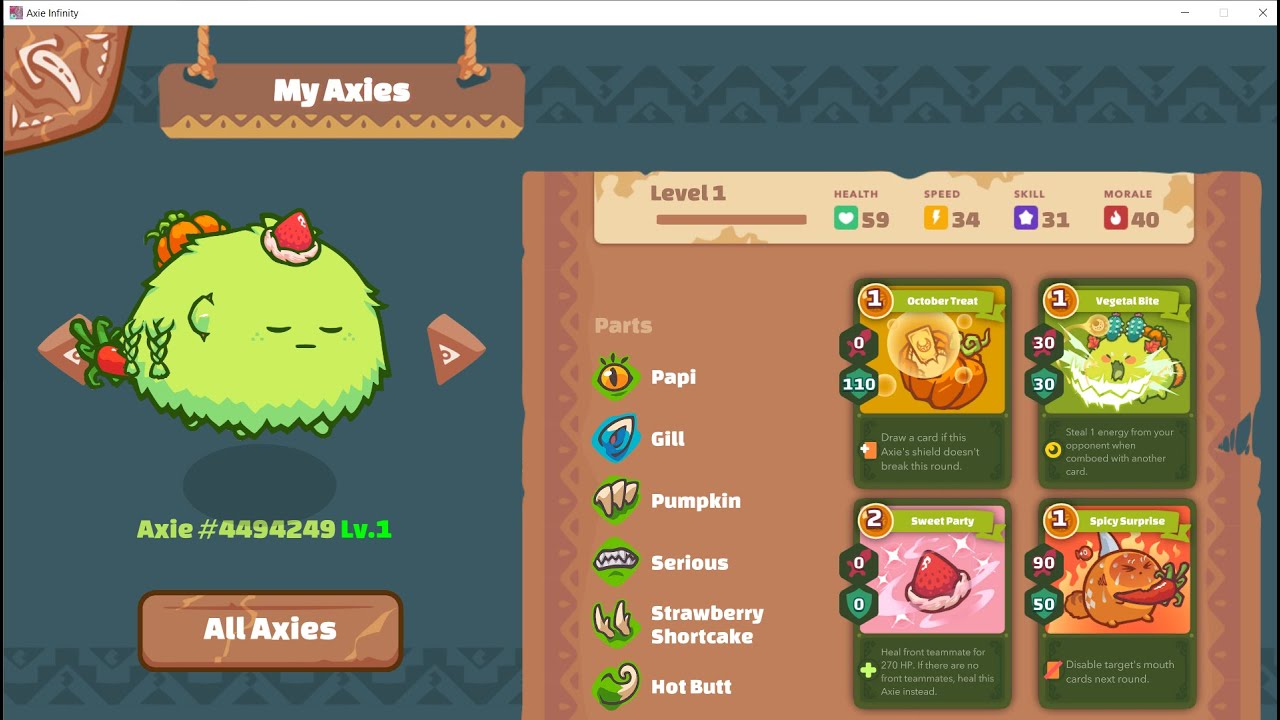 Sweet Party axie card first time used | Axie Infinity | Tagalog - YouTube