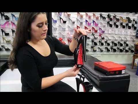 Pleaser XTREME-809CRS 8 Inch High Heels With Red Rhinestones On ...