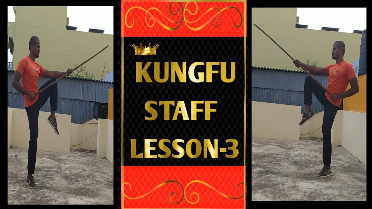 Staff lesson 3 சிலம்பம் Right left turns /kung fu / coach JB - YouTube