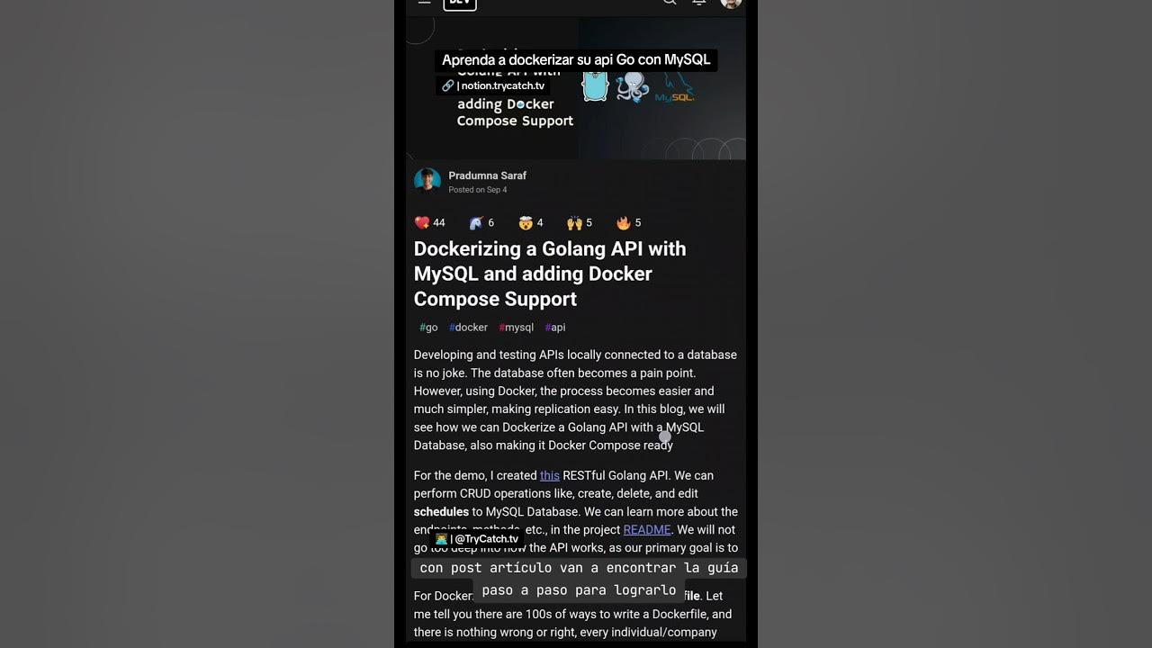 Aprenda a dockerizar su api Go con MySQL - YouTube