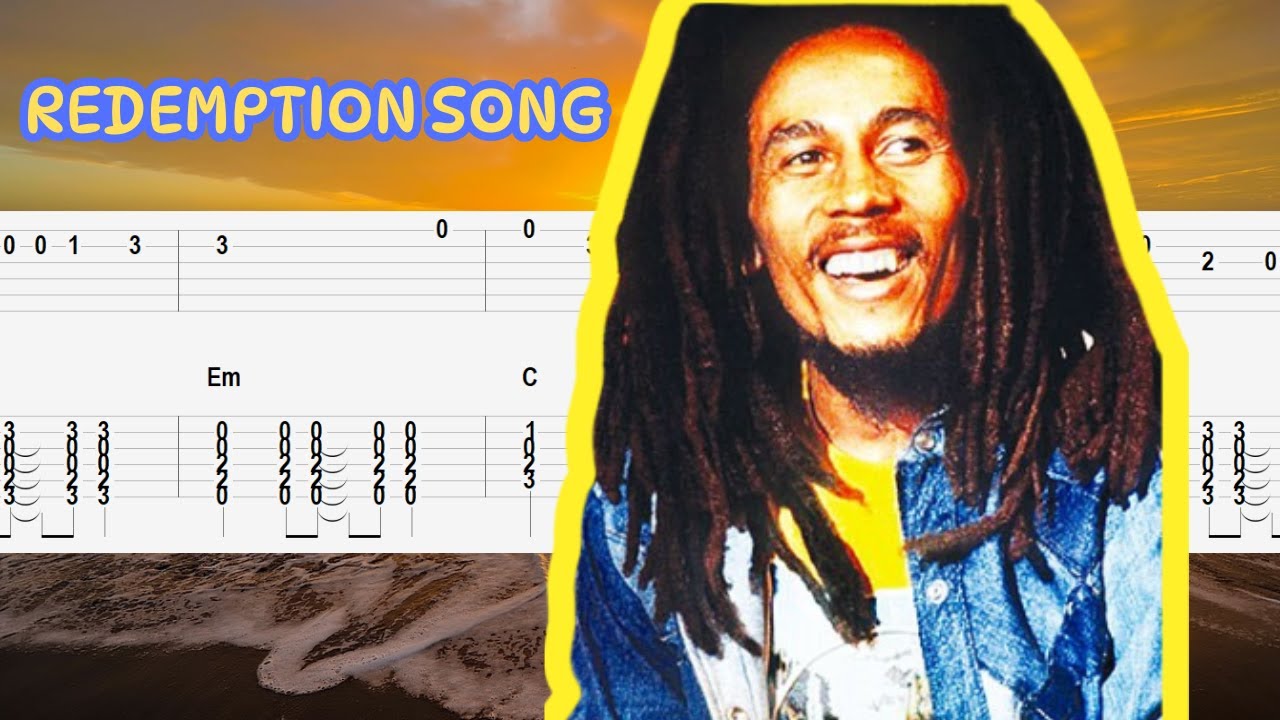 BOB MARLEY - REDEMPTION SONG - Guitar Tutorial (TAB + CHORD) - YouTube