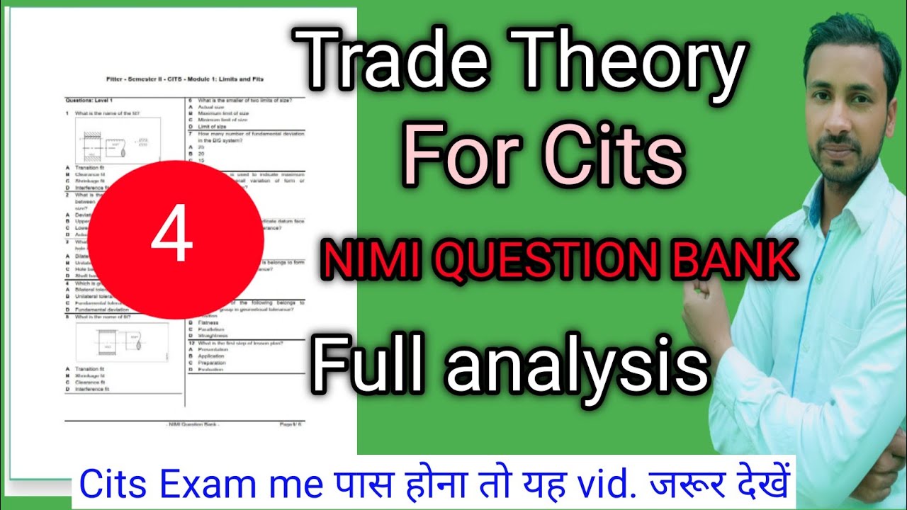 NIMI QUESTION BANK FOR CITS FITTER TRADE #NIMI #BHARATSKILL # ...