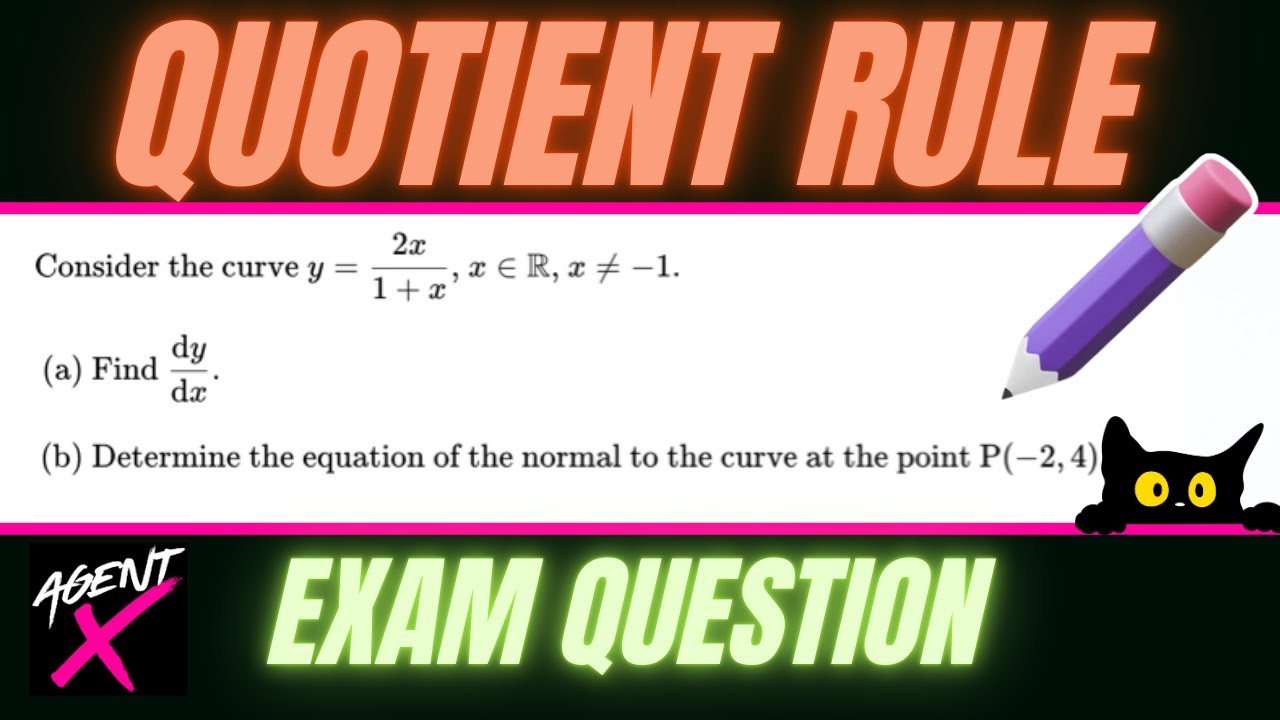 Quotient Rule | Differential Calculus | Exam Question - YouTube