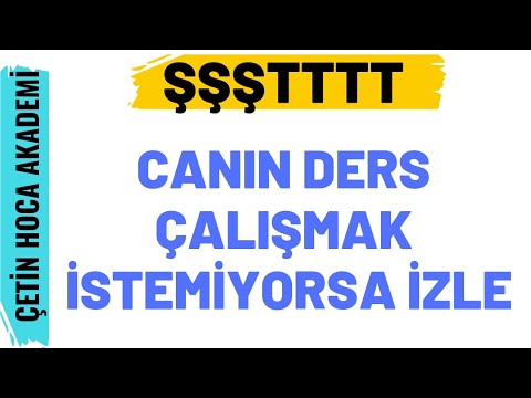 Canın Ders Çalışmak İstemiyorsa İzle | Yks 2023 | Çetin Hoca Akademi