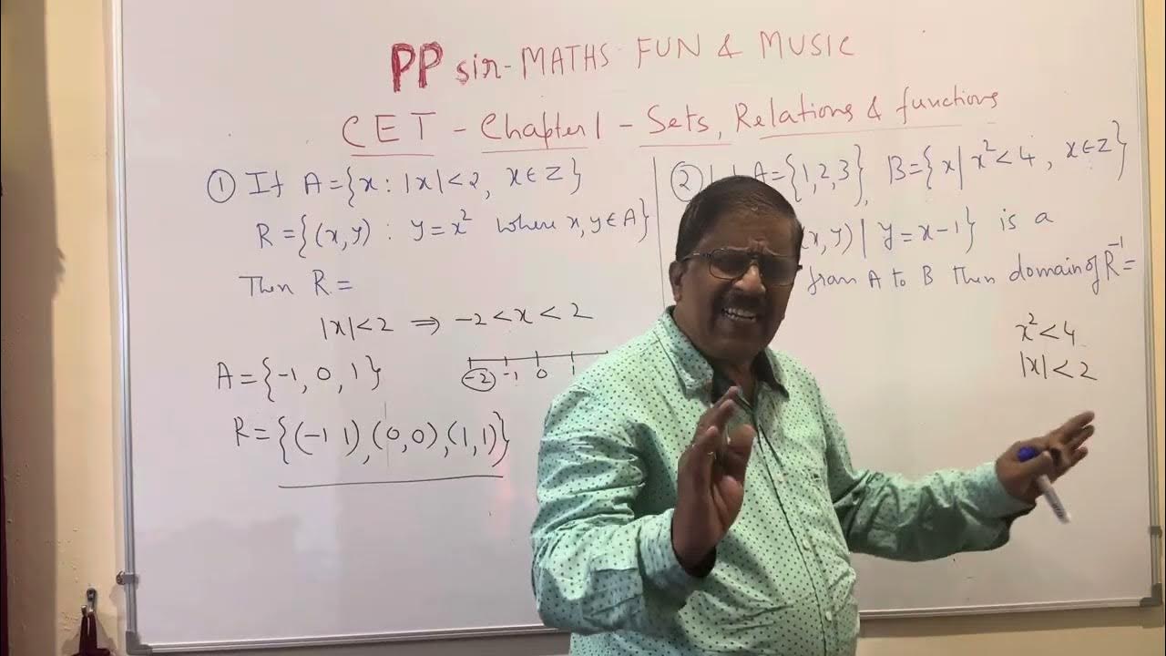 CET PROBLEMS -Chapter 1. Sets relations & functions - YouTube
