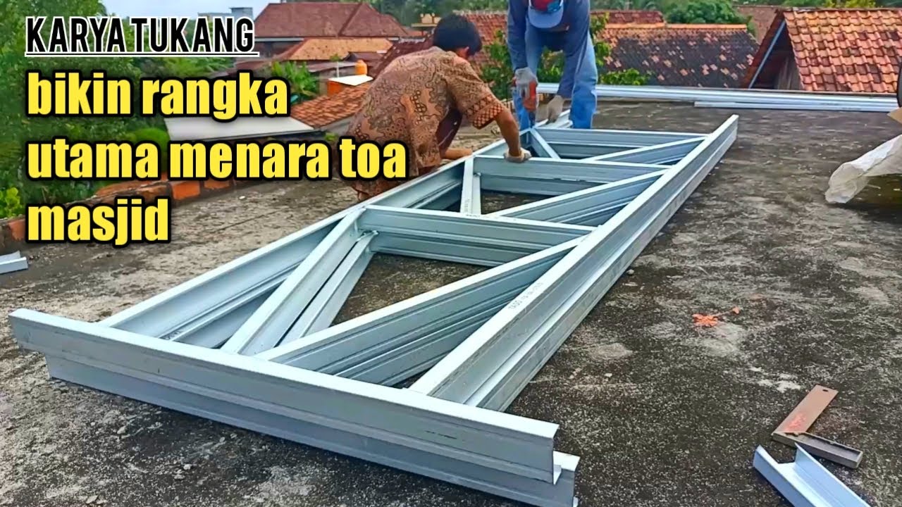 MEMBUAT RANGKAH MENARA TOA MASJID DARI BAJARINGAN - YouTube