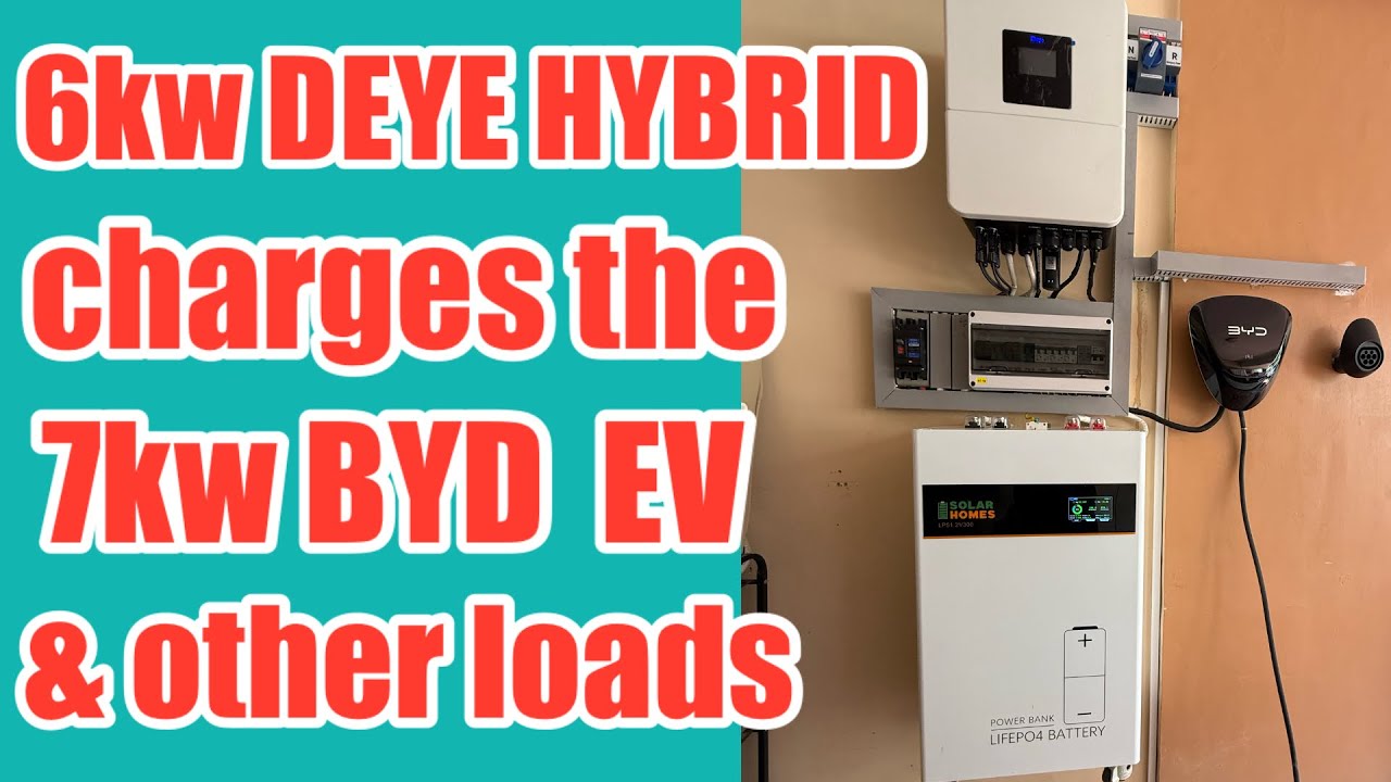 6kw DEYE HYBRID ON/OFF-GRID POWER INVERTER CHARGES & POWERS UP BYD EV ...
