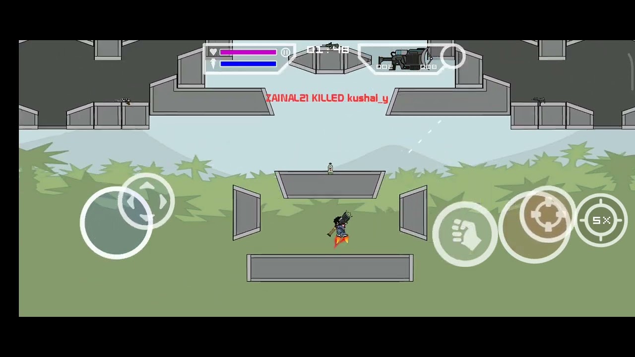 Mini Militia Cross Fire Gameplay Emp & Rocket Launcher - YouTube