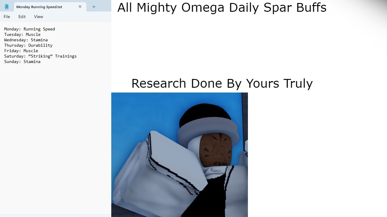 All Daily Sparing Stat Buffs In Mighty Omega - YouTube