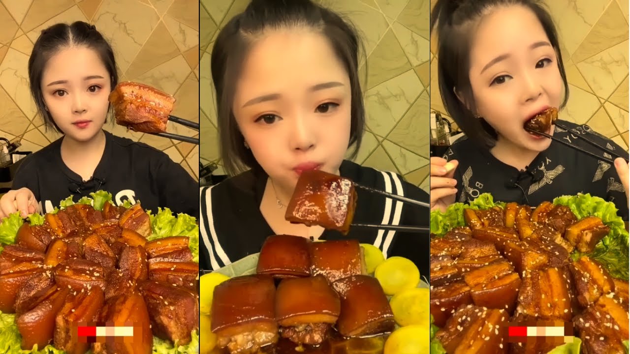 Cute Girl Eating Food So Yummy Mukbang ASMR Ep226 | 的女孩吃食物如此美味 Mukbang ...