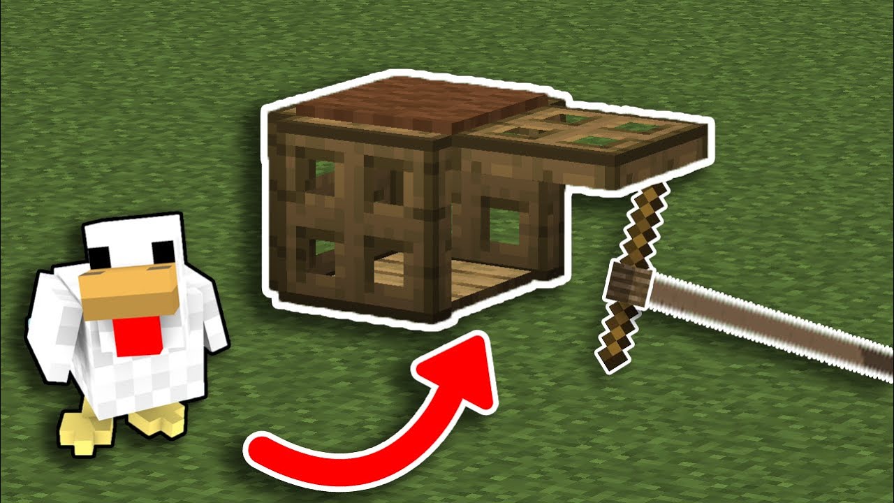 easy chicken trap in minecraft - YouTube