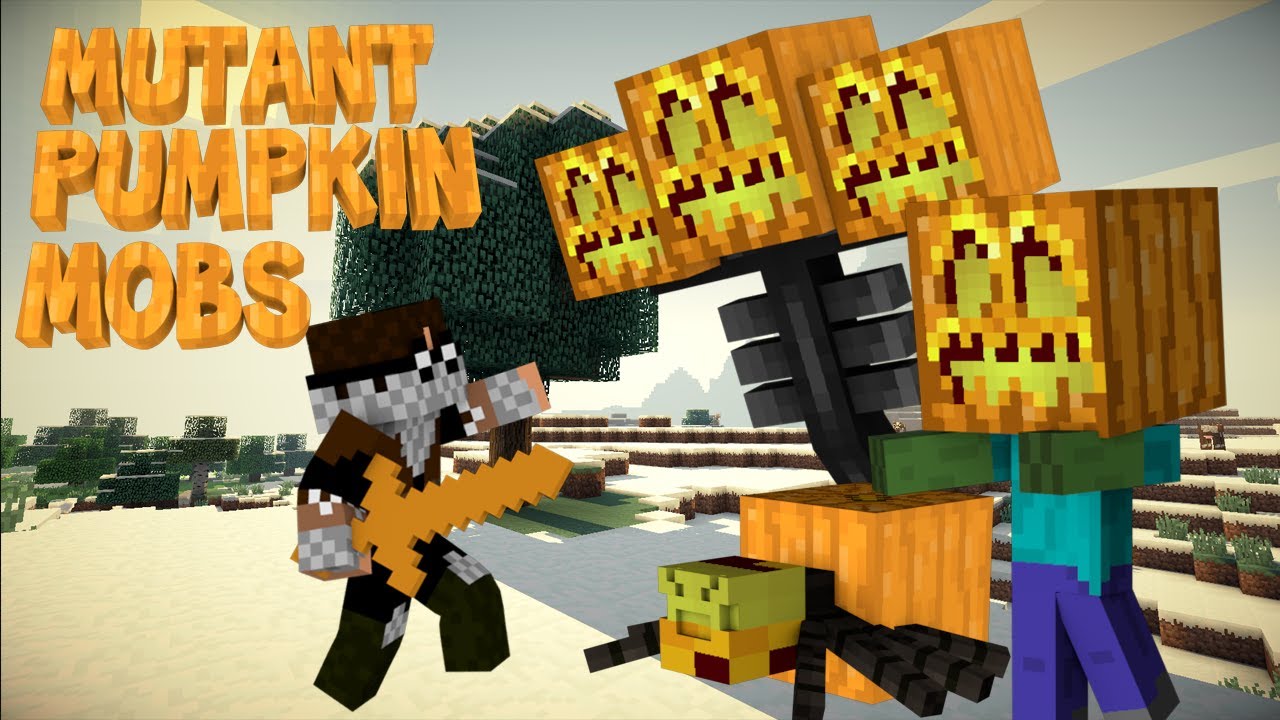 Minecraft: MUTANT PUMPKING MOBS MOD! - (Nightmare - YouTube