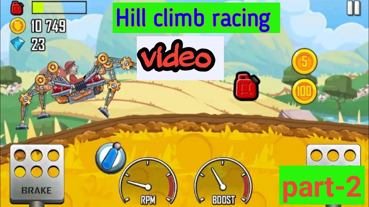 Hill climb racing car game || part -2 - YouTube