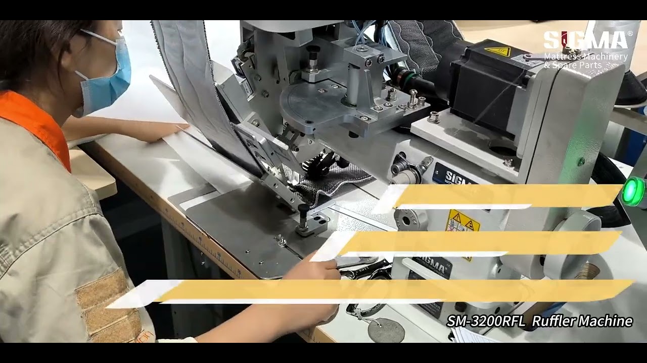 Ruffler machine for pillow top mattress or box corner, model: SM ...