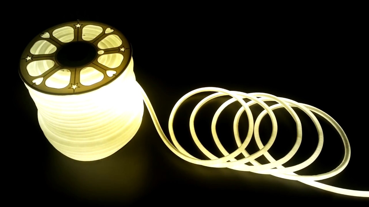 360 degree light up Round Neon Flex Light 14 mm diameter, warm white ...