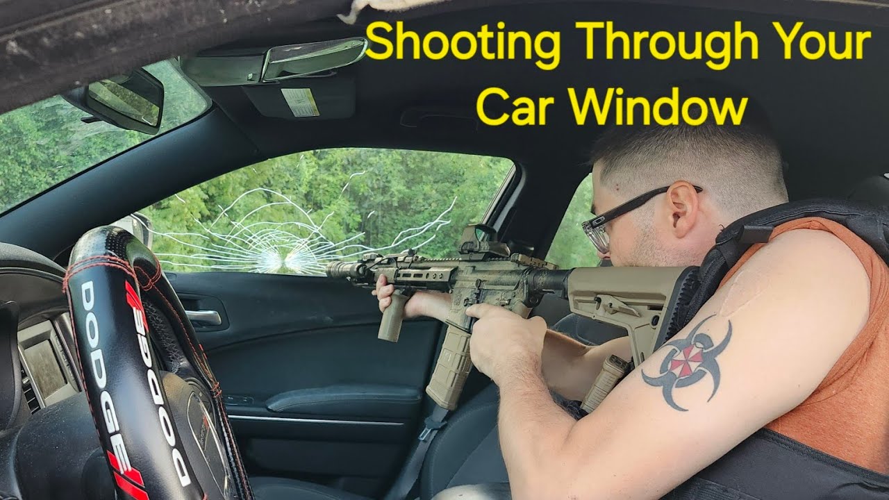 Shooting AR 15 Through Your Car Window - YouTube