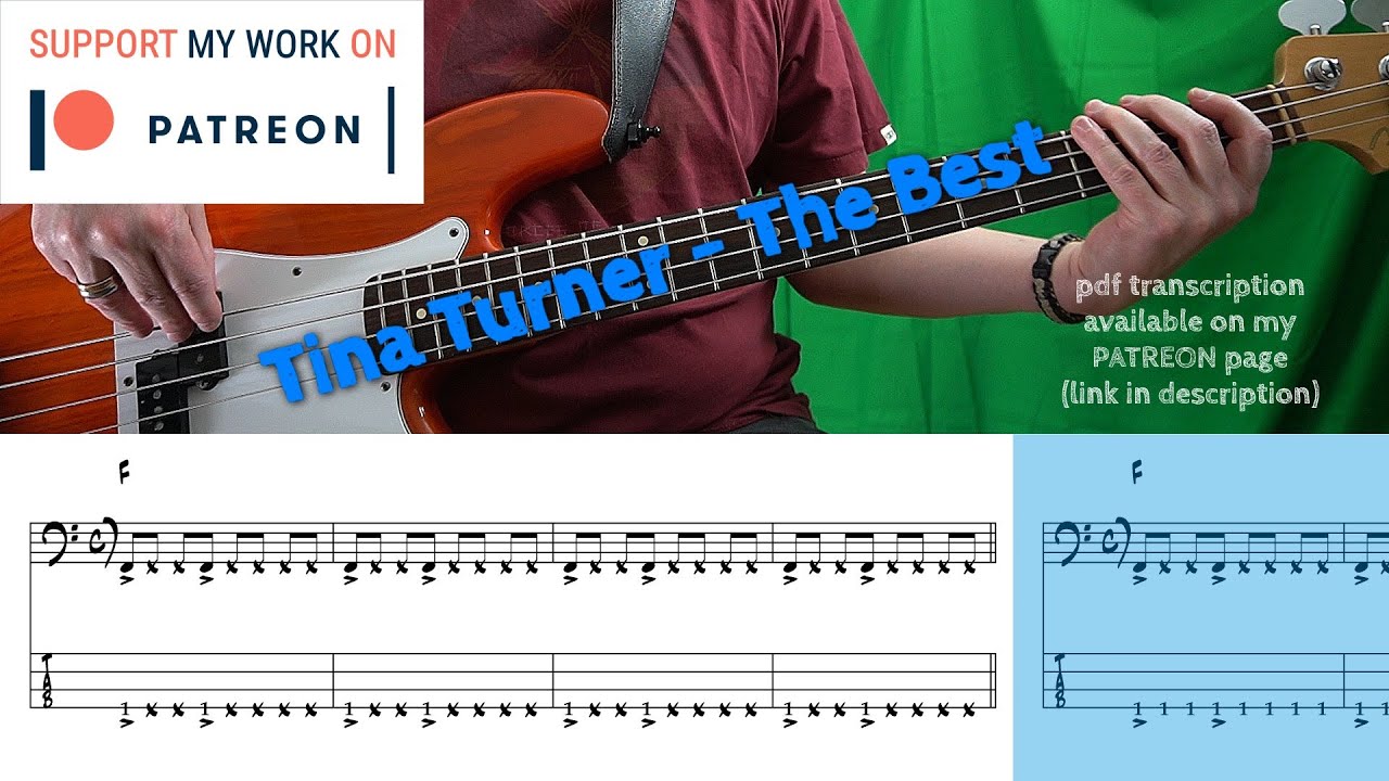 Tina Turner - The Best (Bass cover with tabs) - YouTube