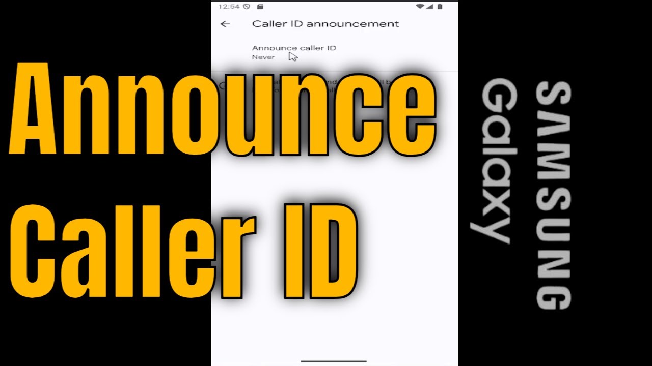Samsung Galaxy How to Announce Caller ID [Guide] - YouTube