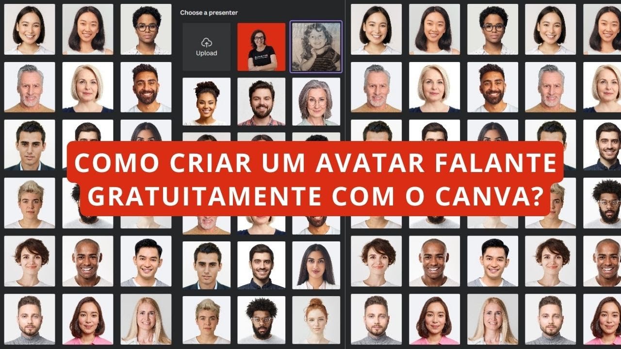 Como criar um avatar falante gratuitamente com o Canva? | Tutorial ...