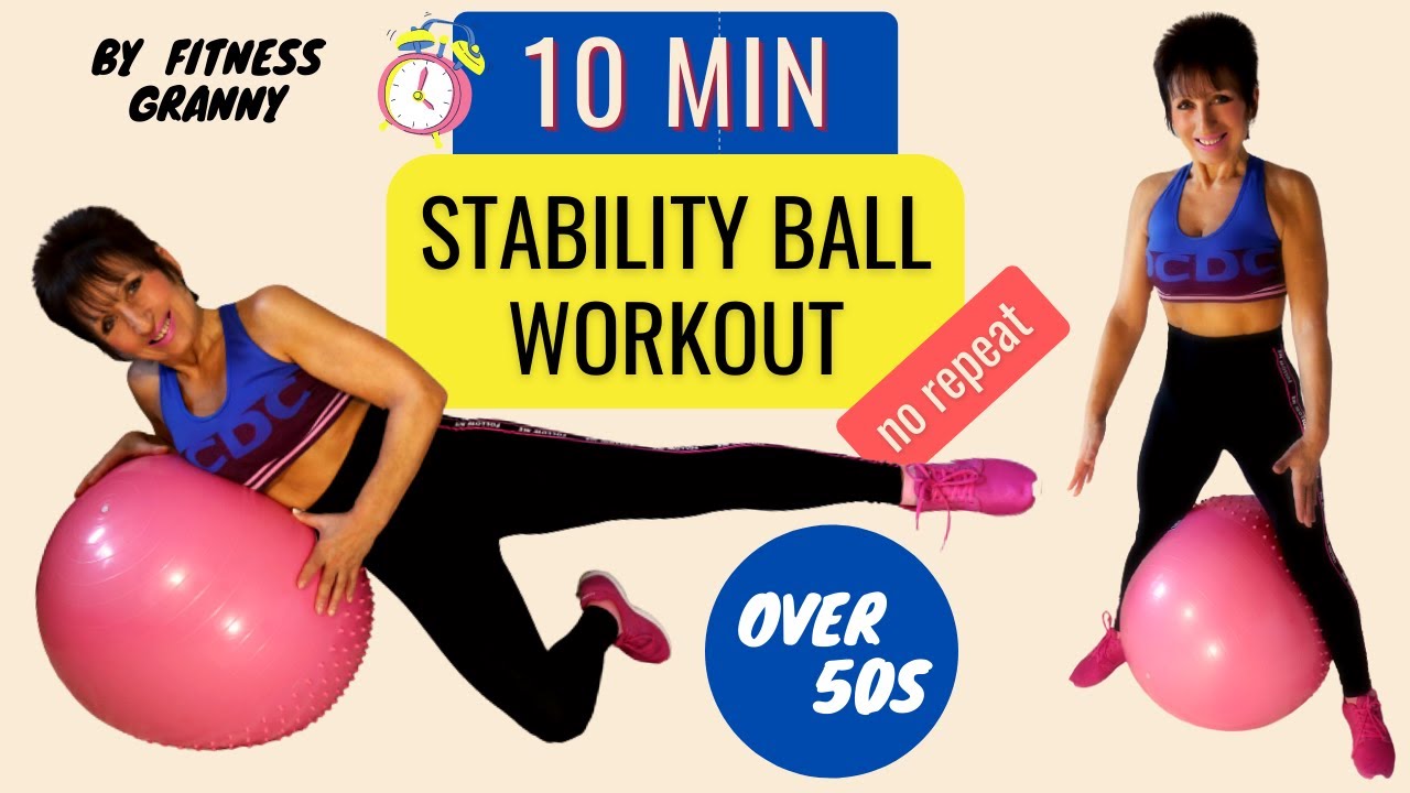 10 MIN CALM YOGA BALL FULL BODY WORKOUT I Develop your balance and ...