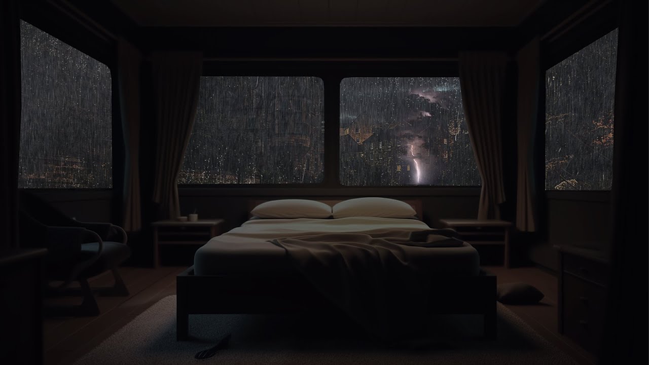 Rain Ambience on Window - Rainstorm Covers the Block To Help You Feel ...