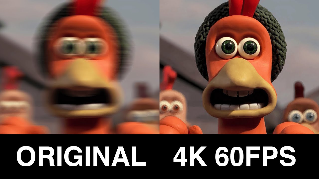 I Upscaled CHICKEN RUN (2000) To 4K 60FPS Using Artificial Intelligence ...