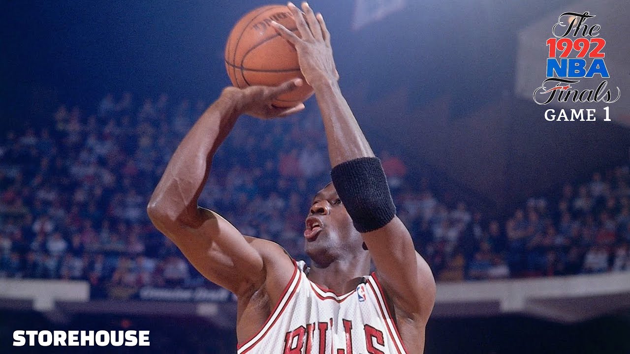 Michael Jordan Highlights: 1992 NBA Finals Game 1 (39 Points ...