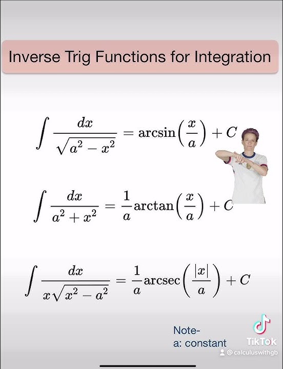 Inverse Trig Functions for Integration (Part 2)- AP Calculus BC Crash Course - YouTube