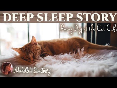 Deep Sleep Story | RAINY DAY AT THE CAT CAFE| Bedtime Story for Grown Ups (rain sounds, asmr)