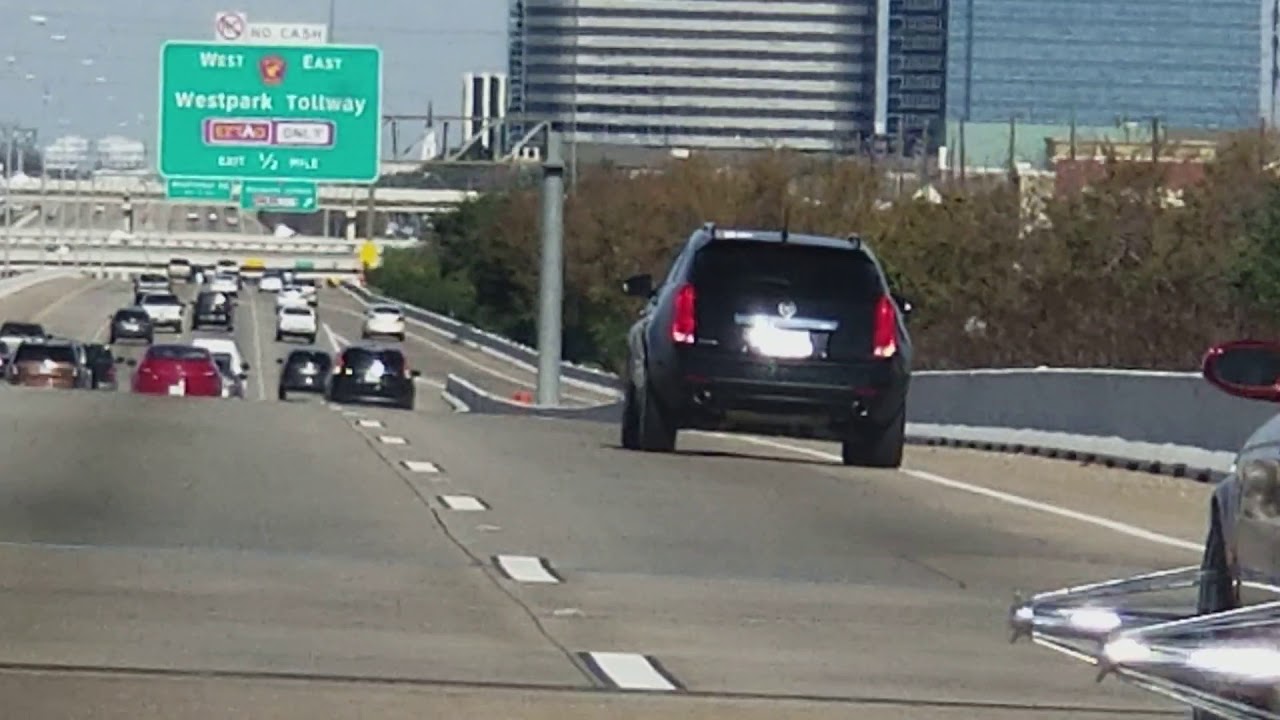 A crazy car on Sam Houston freeway today - YouTube