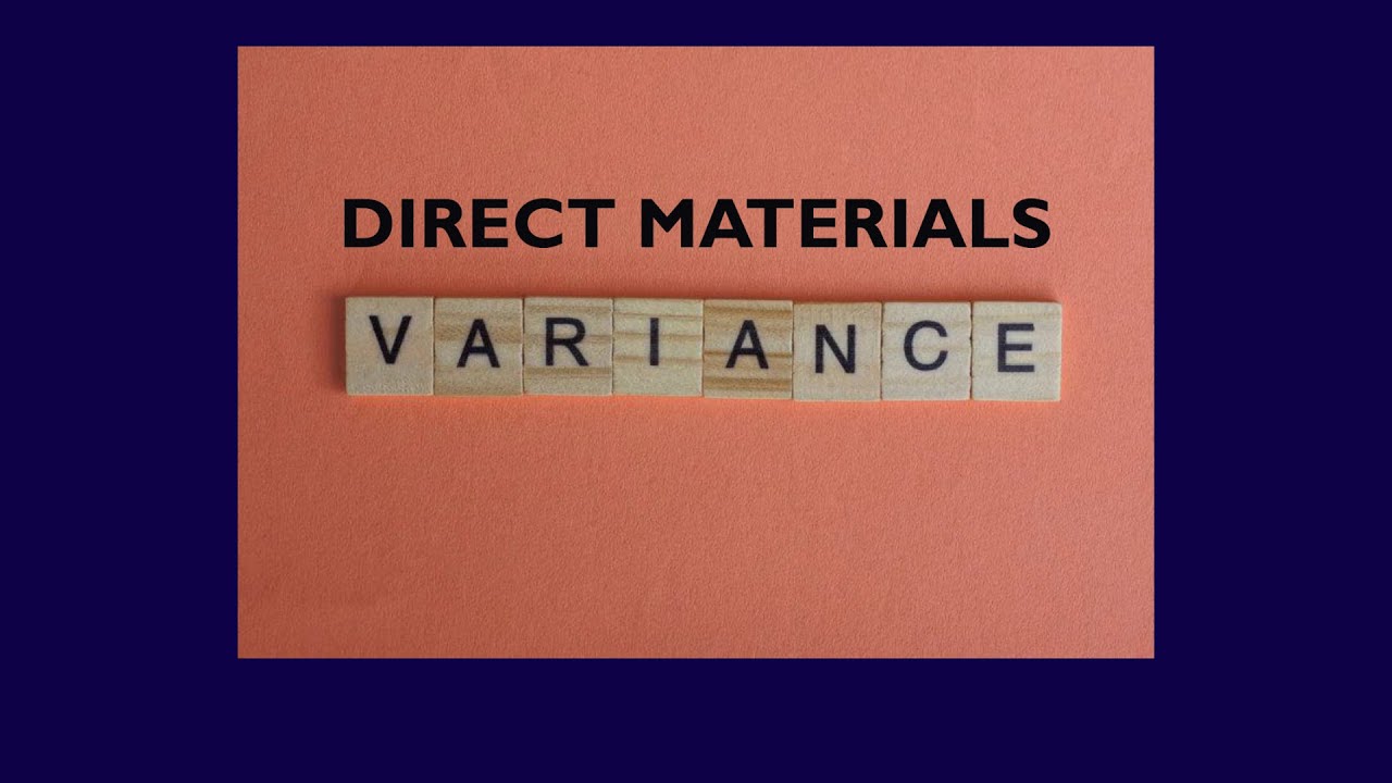 ACC406, Chapter 10, Video 2, Calculate direct material variances! - YouTube