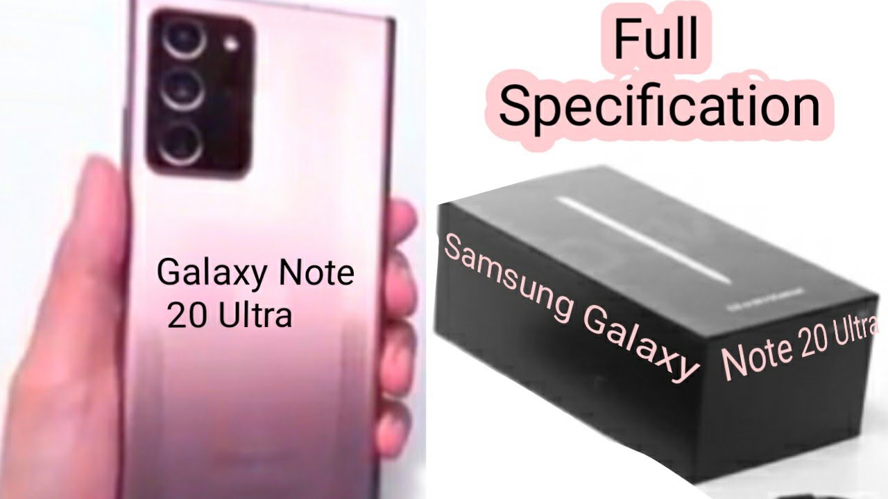 Samsung Galaxy Note 20 Ultra | Unboxin & Specifications - YouTube