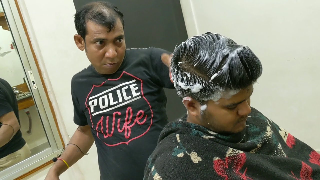 Asim barber Shampoo massage for deep sleep | hair wash with loud hair ...