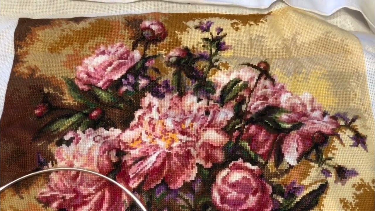 ВЫШИВКА 🧵 Пионы в вазе Лука С/Краски лета ЗР#вышивкакрестом - YouTube