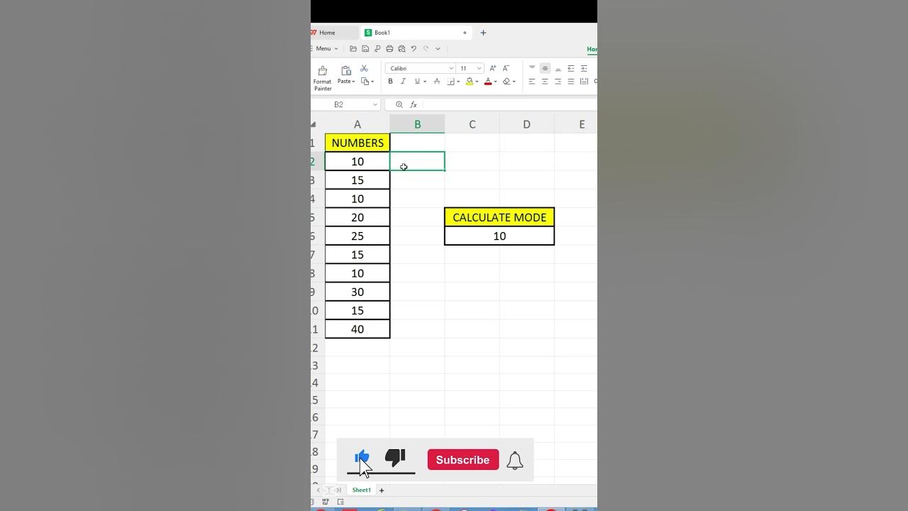 MODE Formula in Excel | #excel #exceltips #excelformula #spreadsheetmagic #exceltricks #shorts ...