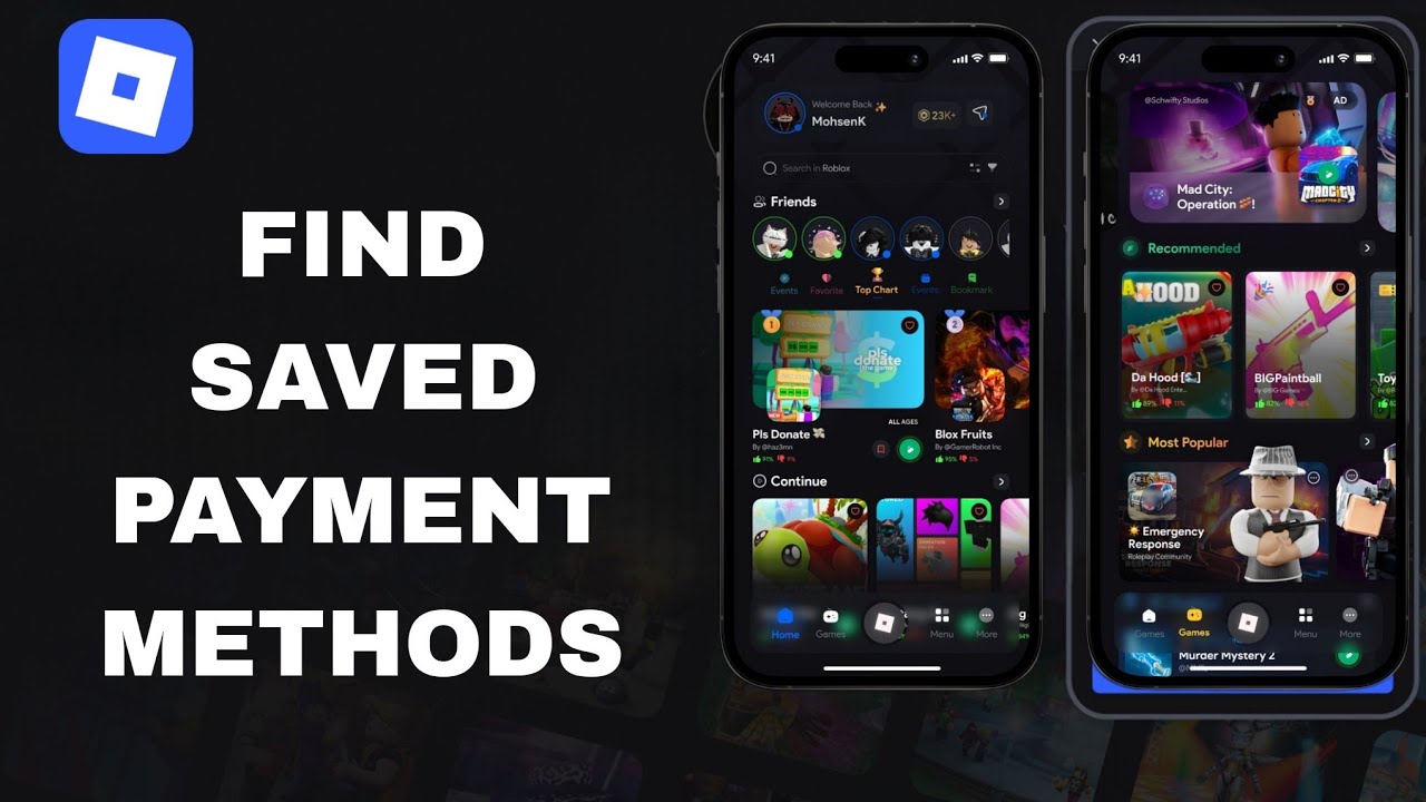 How To Find Saved Payment Methods On Roblox App | Step By Step - YouTube
