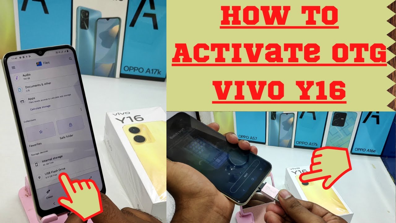 How to Connect OTG Flash Drive in VIVO Y16| How to Connect Pendrive to ...