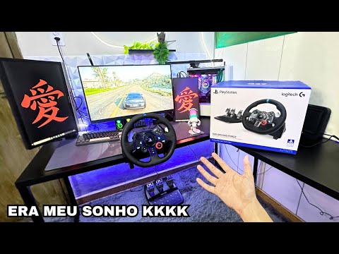 TUNANDO MEU SETUP COM UM *VOLANTE* KKKK (Logitech g29)