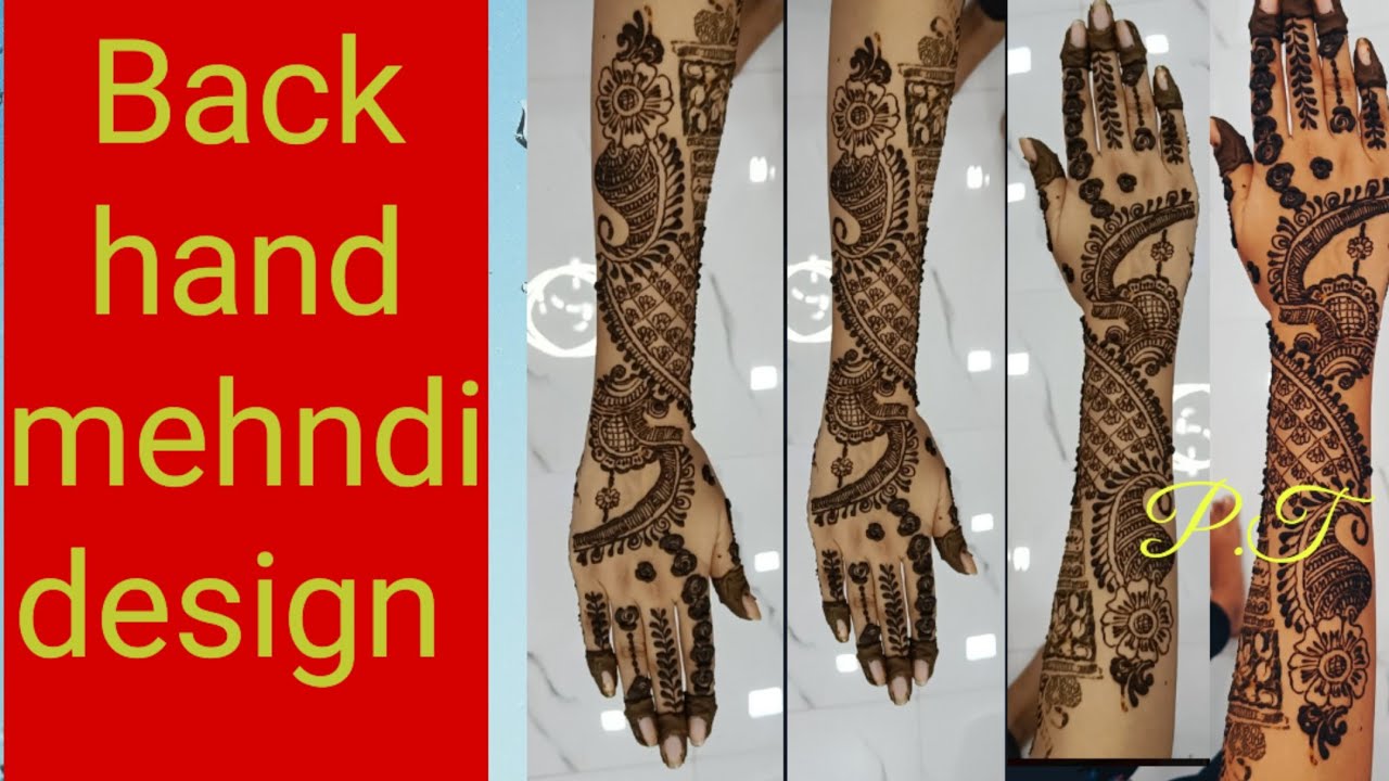Back hand mehndi design|| 3D mehndi design|| stylish mehndi design ...