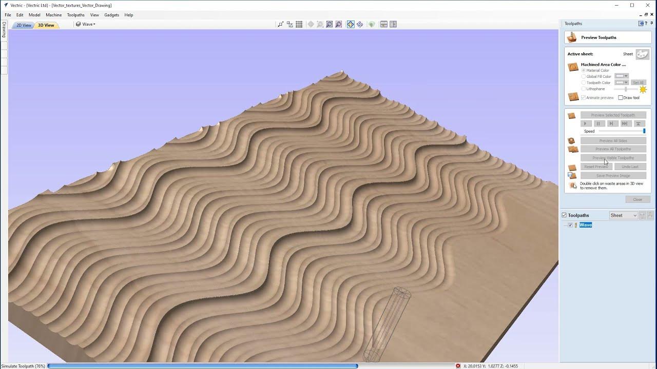 Vector Textures - 2.5D Toolpaths | Vectric V11 Tutorials - YouTube