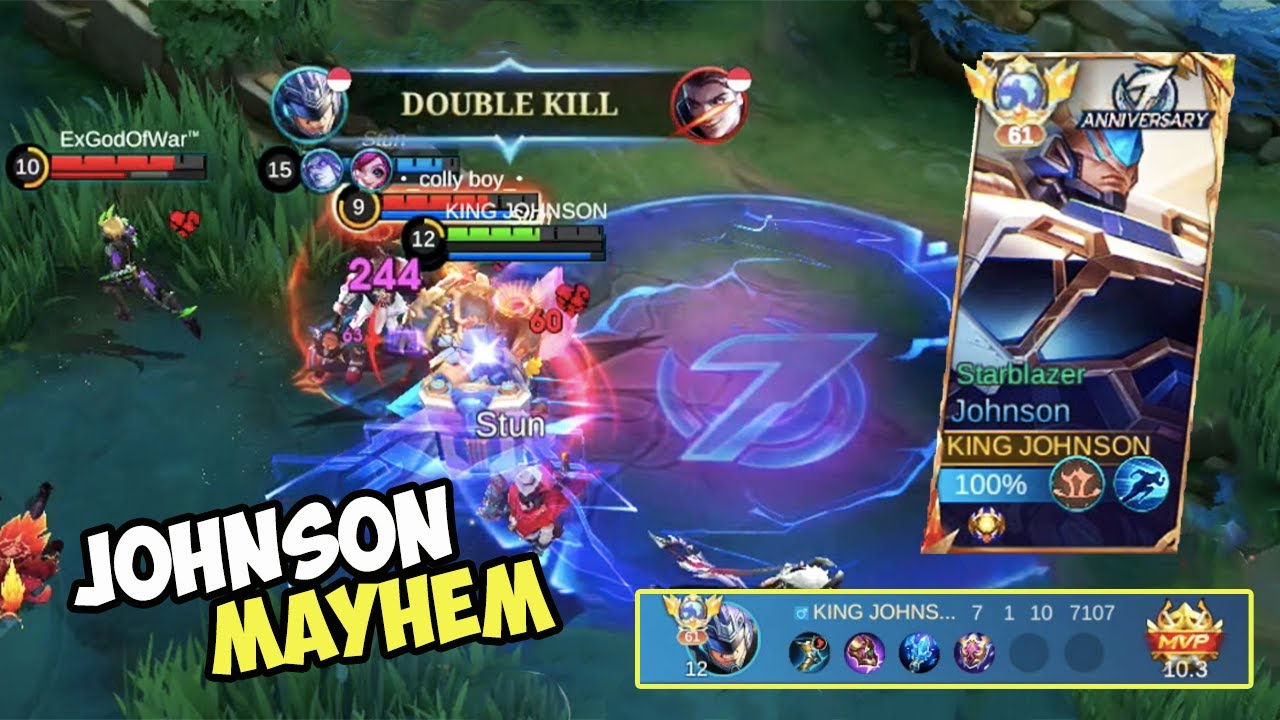 CRAZY JOHNSON CRASHES IN MAYHEM | ENEMY UNTIL SURRENDER 🤣 ~ MLBB - YouTube