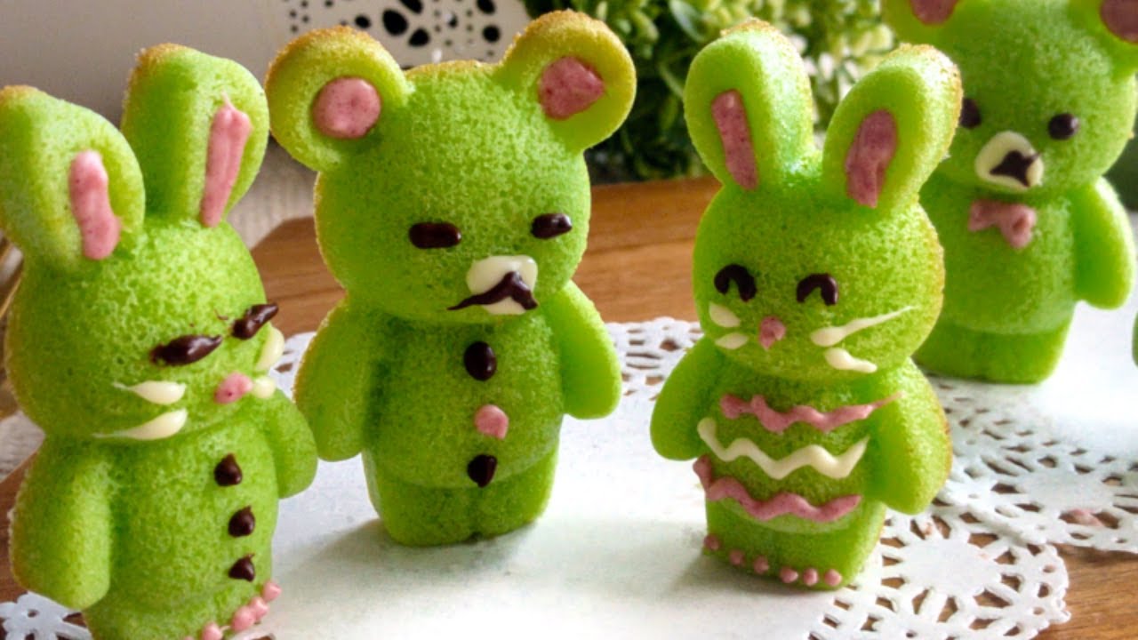 Petite Pandan Almond Cakes Recipe Guide - YouTube