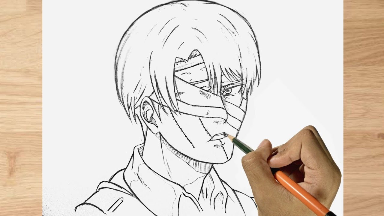Attack on Titan season 4 part 3 - How to draw LEVI ACKERMAN || Step by step Tutorial - YouTube