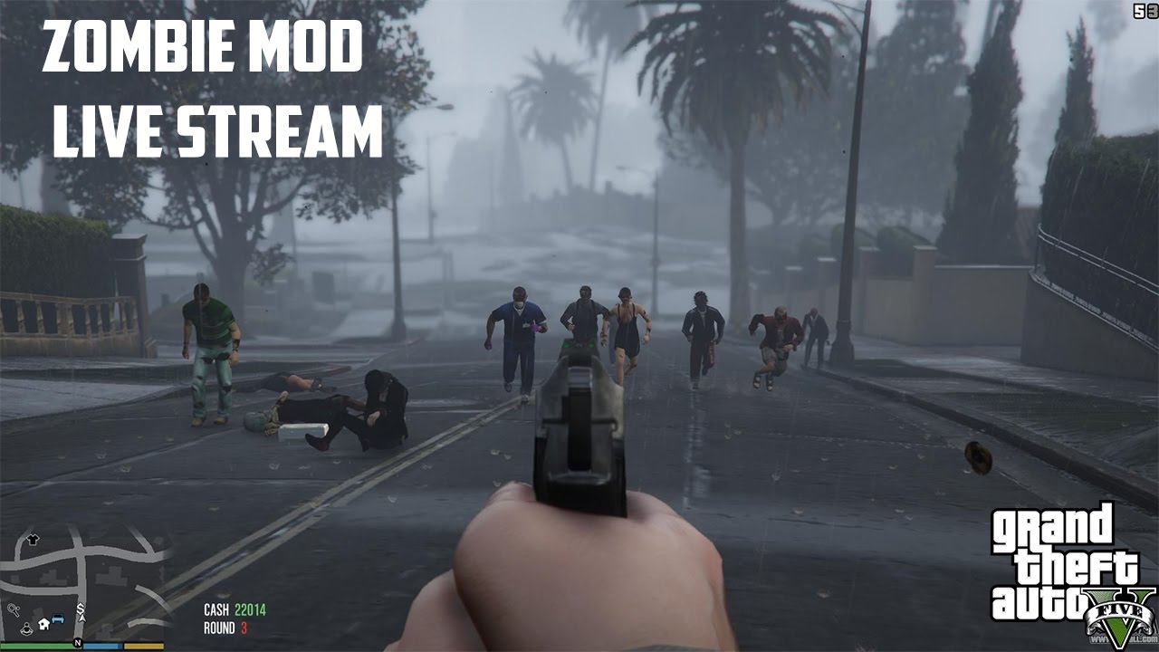 GTA 5 Zombie Apocalypse Mod Episode #1 - Live Stream - - YouTube
