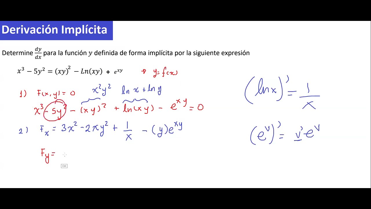 Derivada Implicita: VERSIÓN FACIL - YouTube